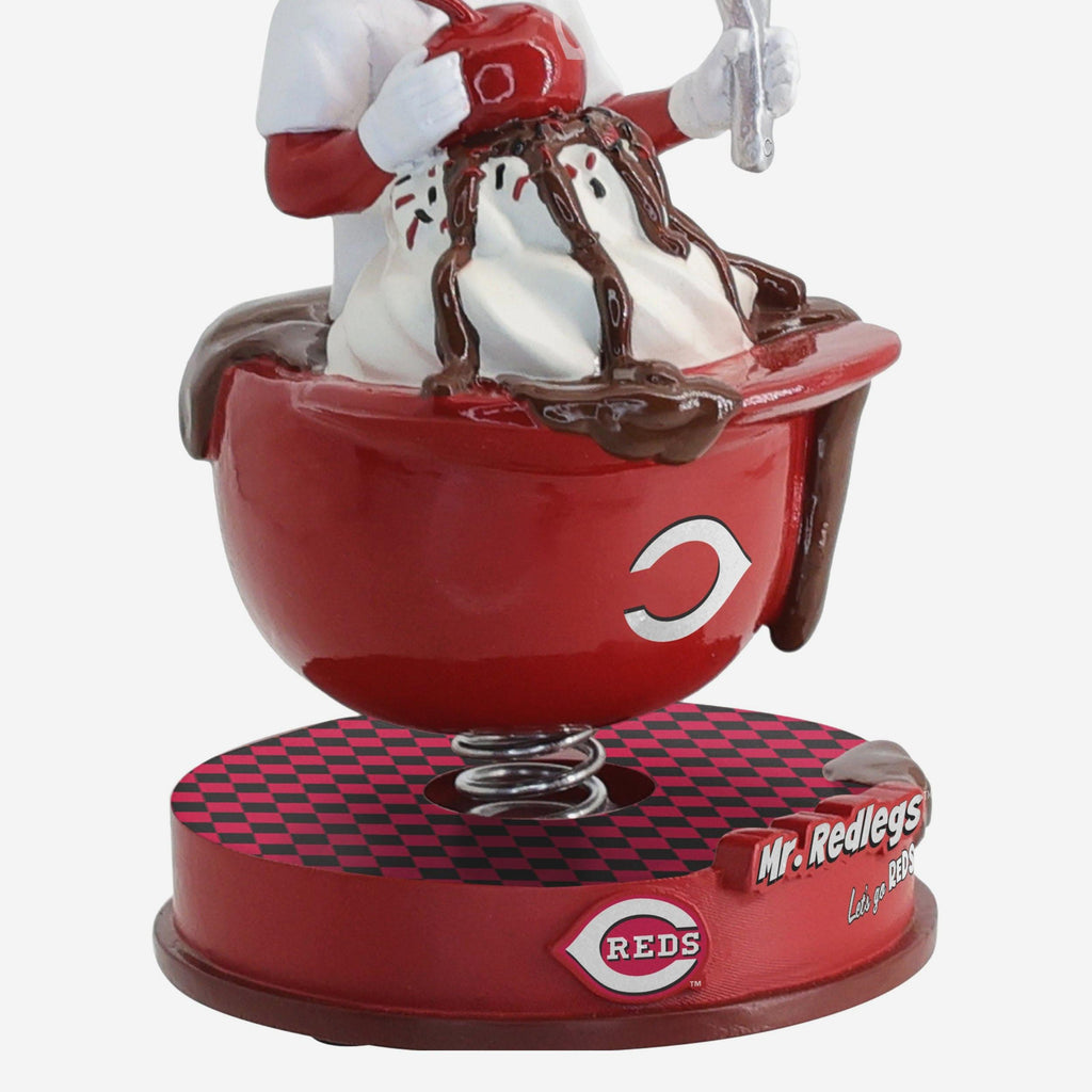 Mr Redlegs Cincinnati Reds Ice Cream Helmet Mascot Bobblehead FOCO