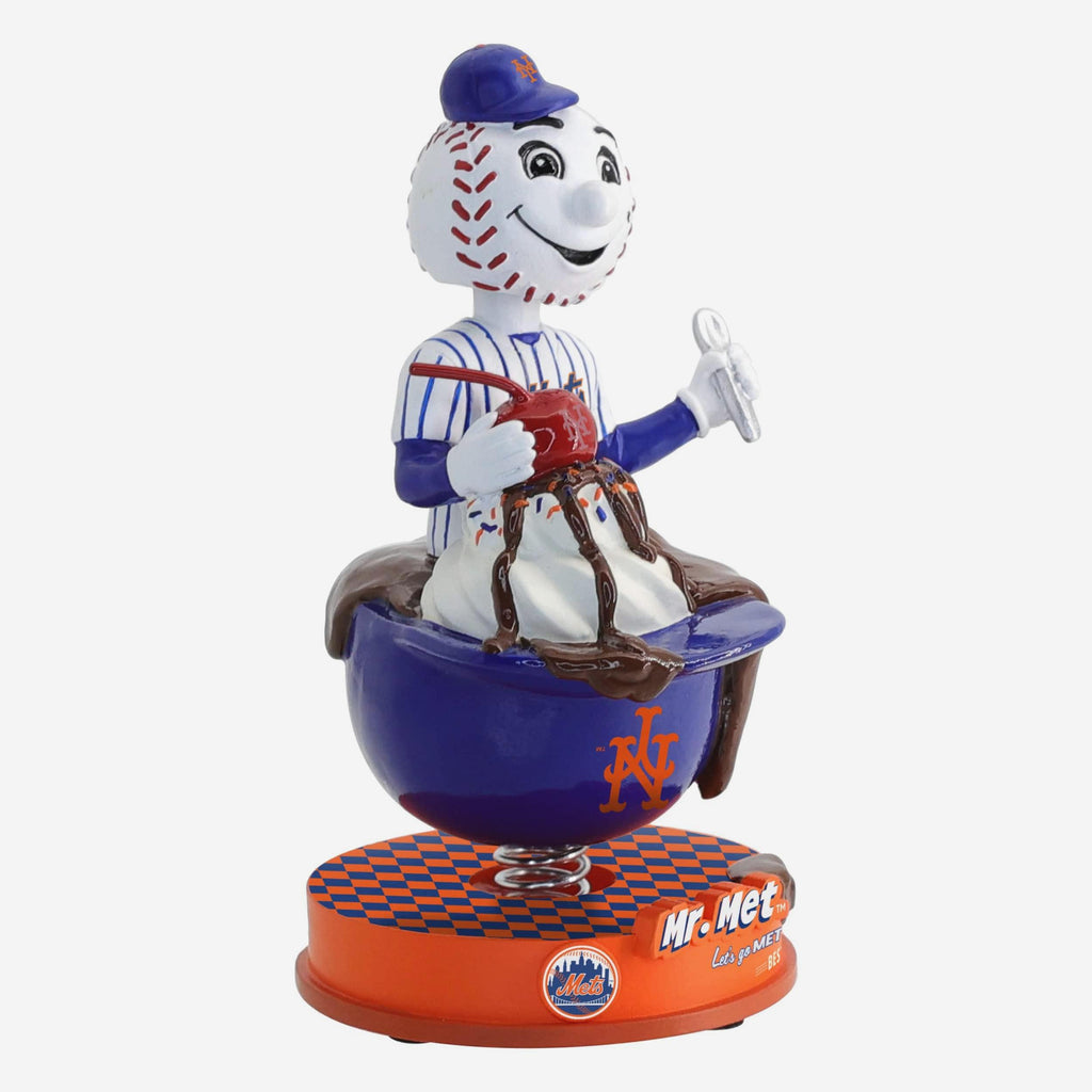 Mr Met New York Mets Ice Cream Helmet Mascot Bobblehead FOCO