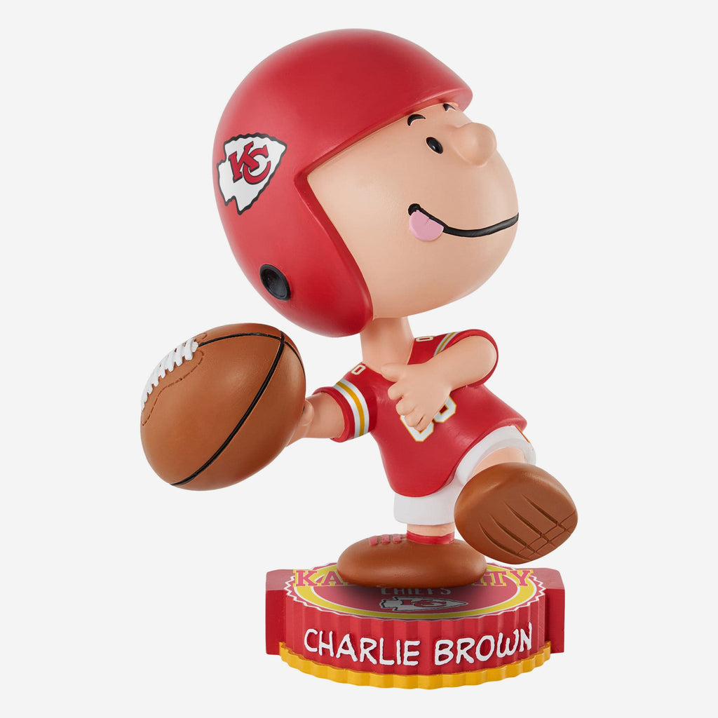 Kansas City Chiefs Charlie Brown Peanuts Bighead Bobblehead FOCO