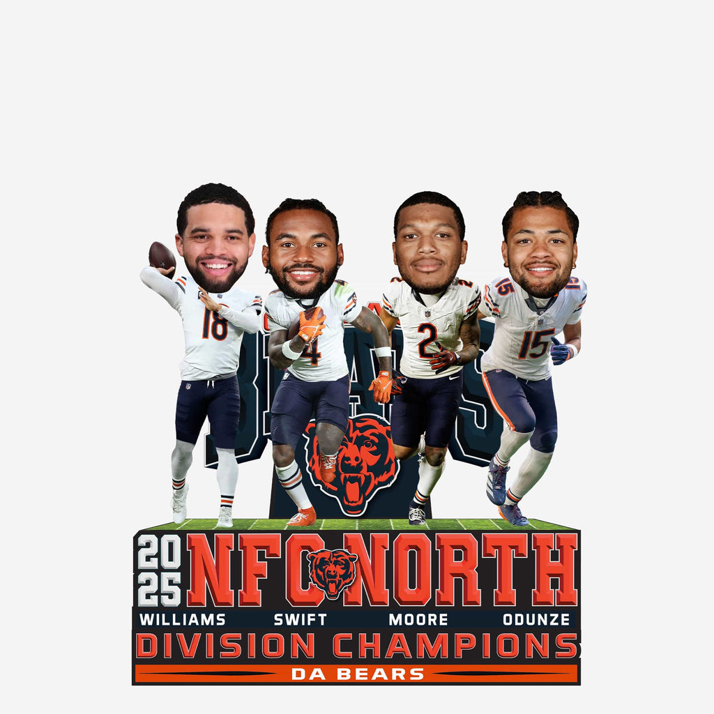 Chicago Bears 2025 NFC North Division Champions Mini Bobblehead Scene FOCO