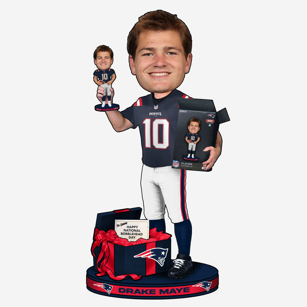 Drake Maye New England Patriots National Bobblehead Day Bobblehead FOCO