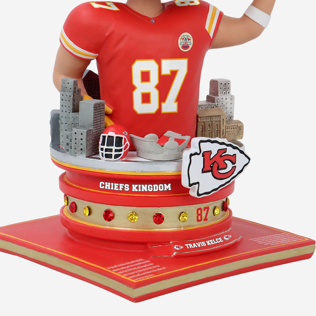 Travis Kelce Kansas City Chiefs Bust Bighead Bobblehead FOCO
