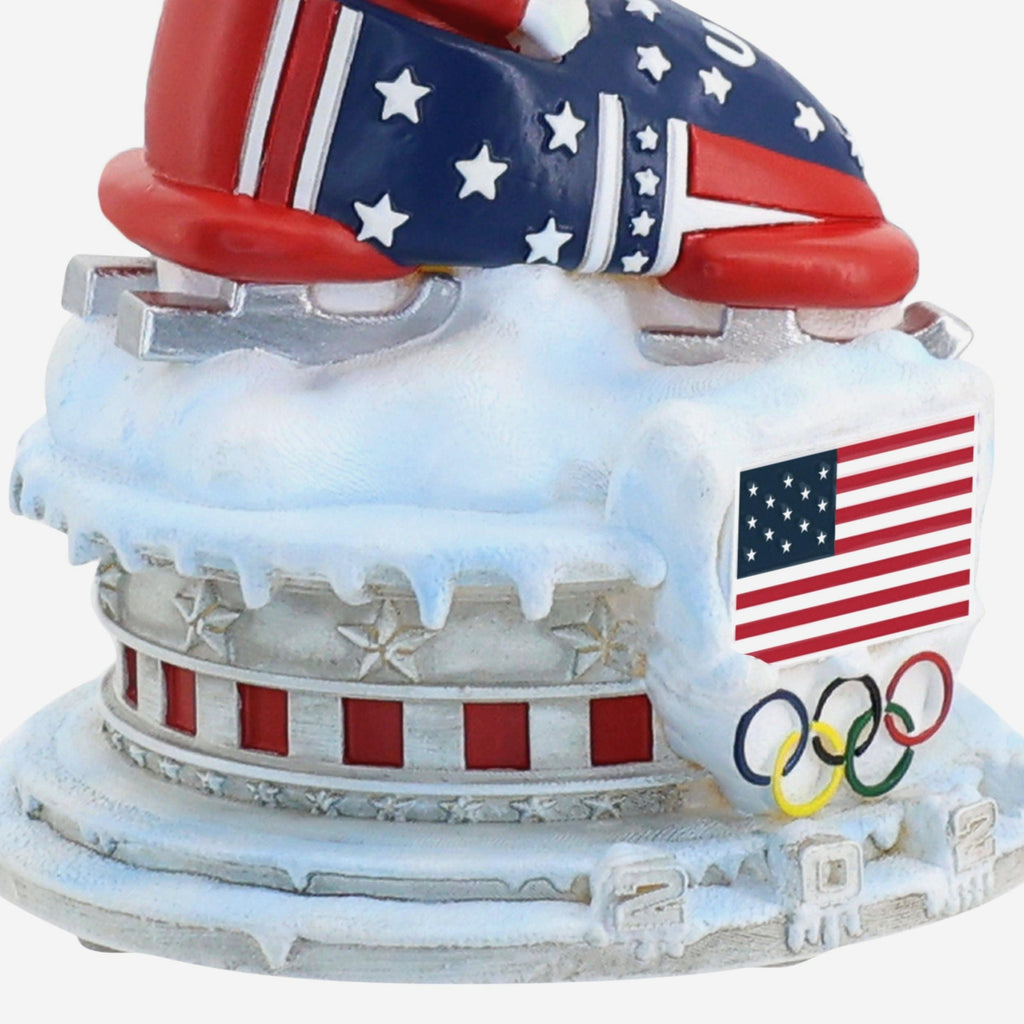 Team USA Peanuts Snoopy & Woodstock Bobsled Mini Bobblehead Scene FOCO