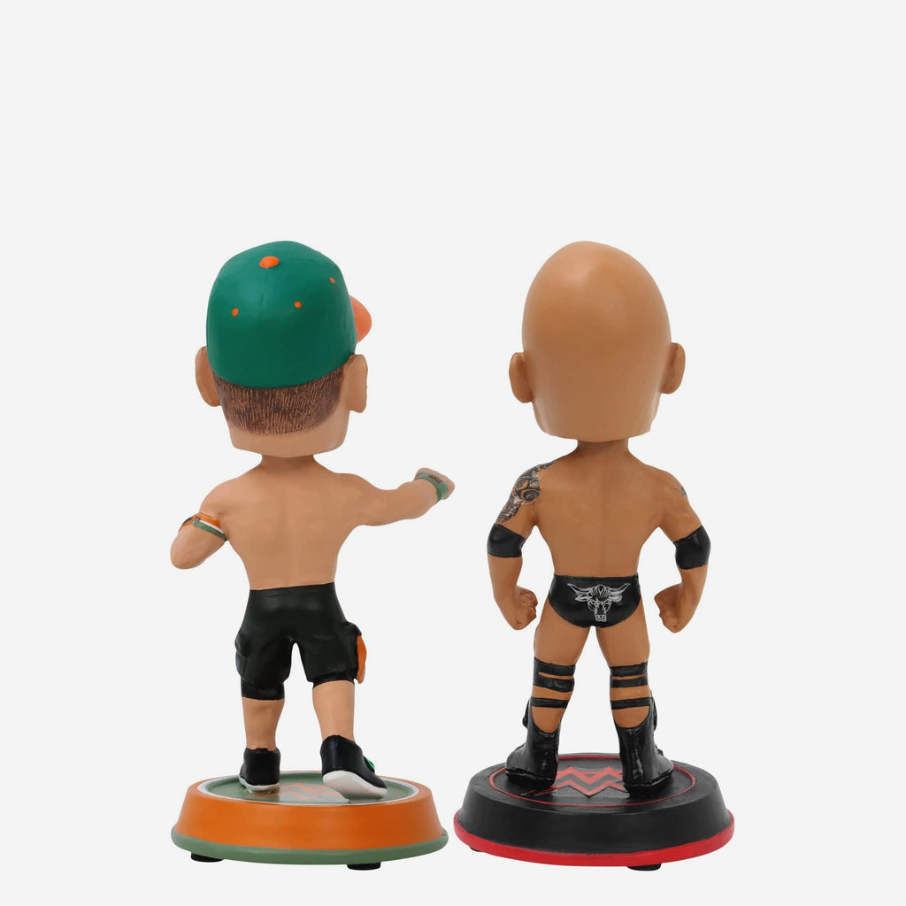 The Rock & John Cena WWE 2 Pack Mini Bighead Bobblehead Set FOCO