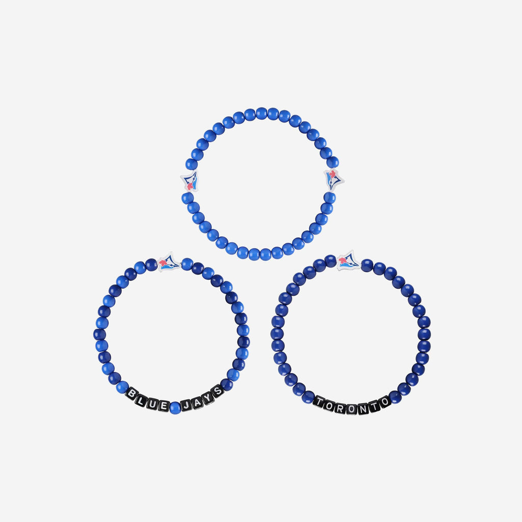 Toronto Blue Jays 3 Pack Beaded Friendship Bracelet FOCO