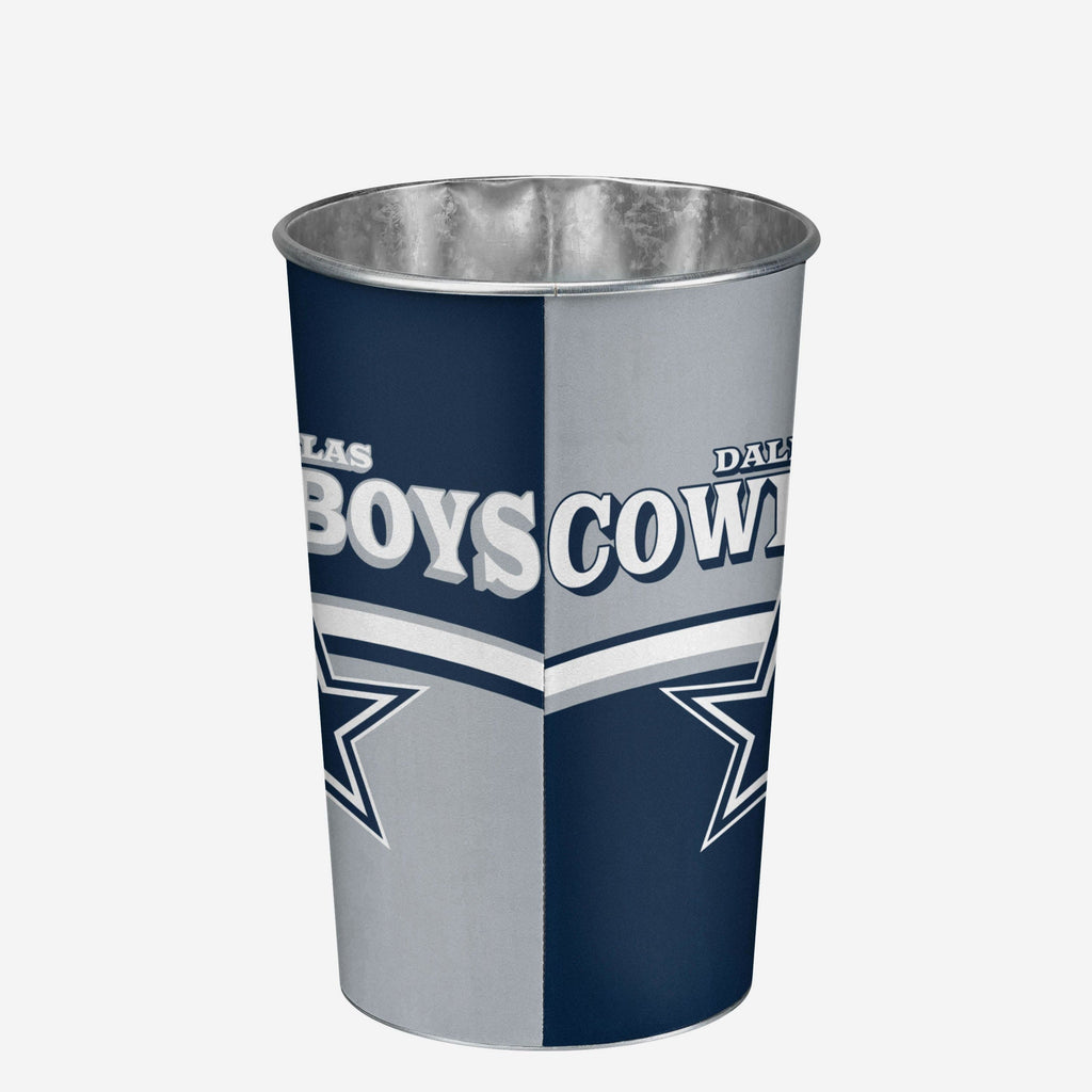 Dallas Cowboys Team Stripe Trash Can FOCO
