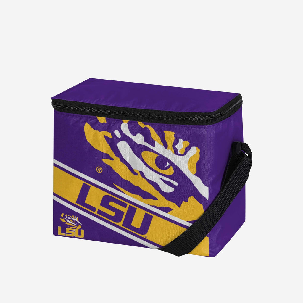 LSU Tigers Big Logo Stripe 6 Pack Cooler FOCO