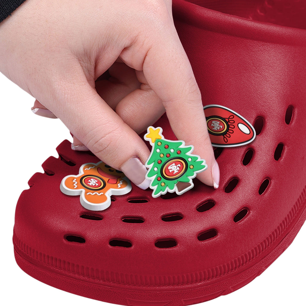 San Francisco 49ers 6 Pack Holiday Team Clog Charms FOCO