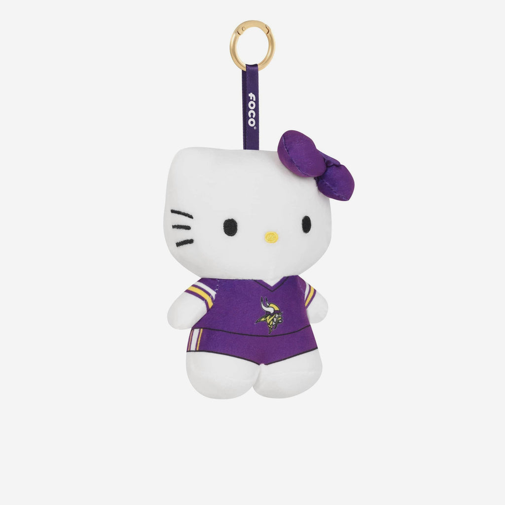 Minnesota Vikings Plush Hello Kitty® Bag Charm Keychain FOCO