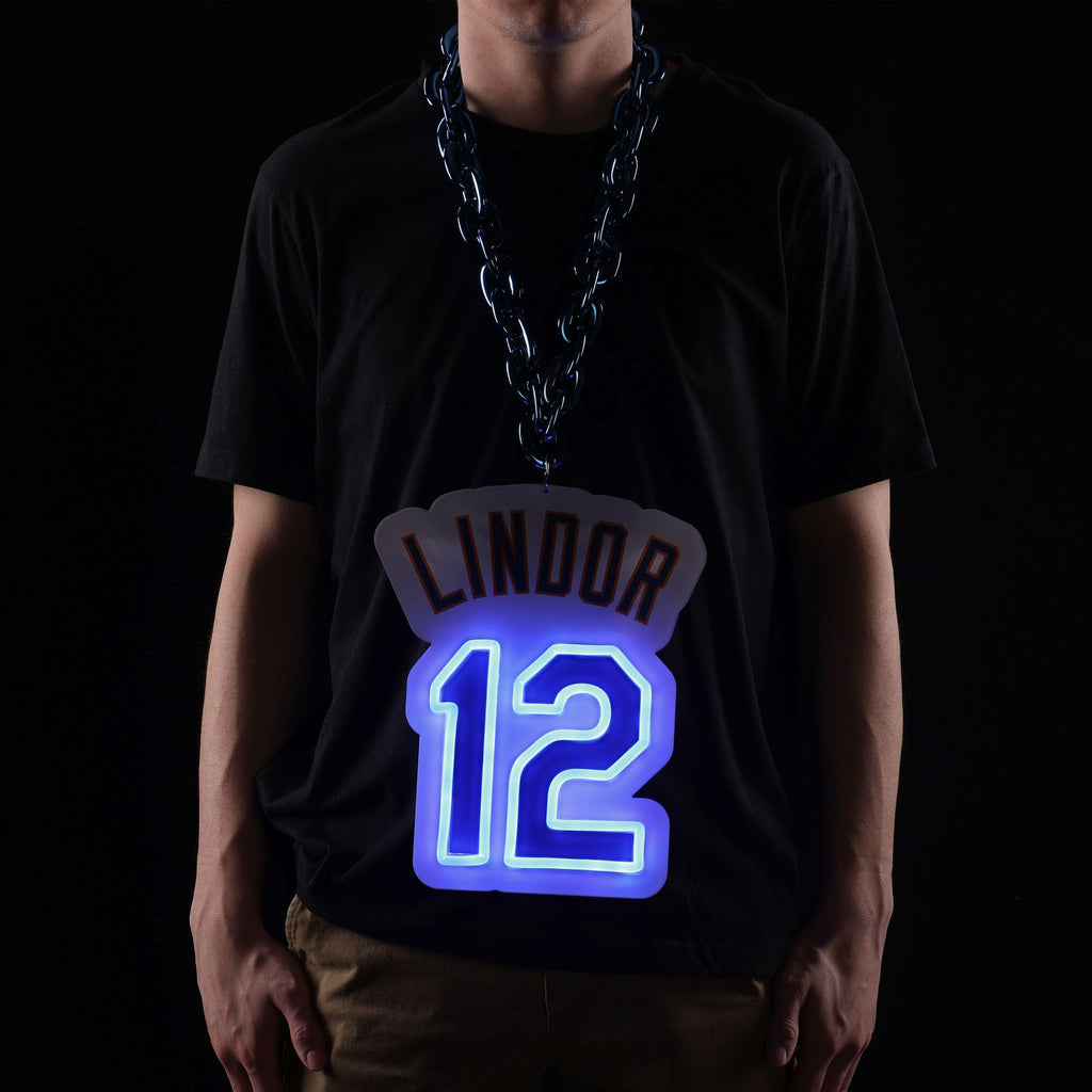 Francisco Lindor New York Mets Neon Light Up Big Logo Player Chain FOCO