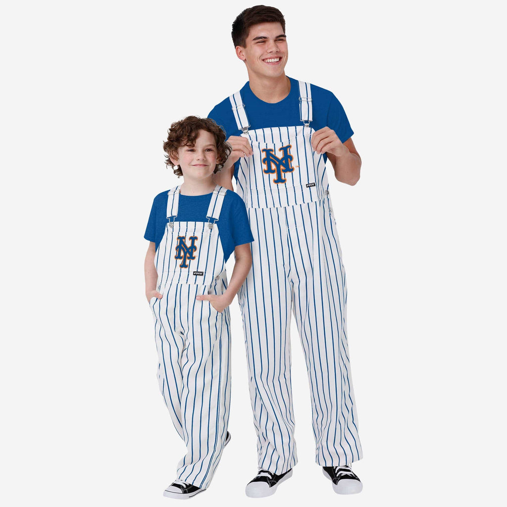 New York Mets Youth Pinstripe Bib Overalls FOCO