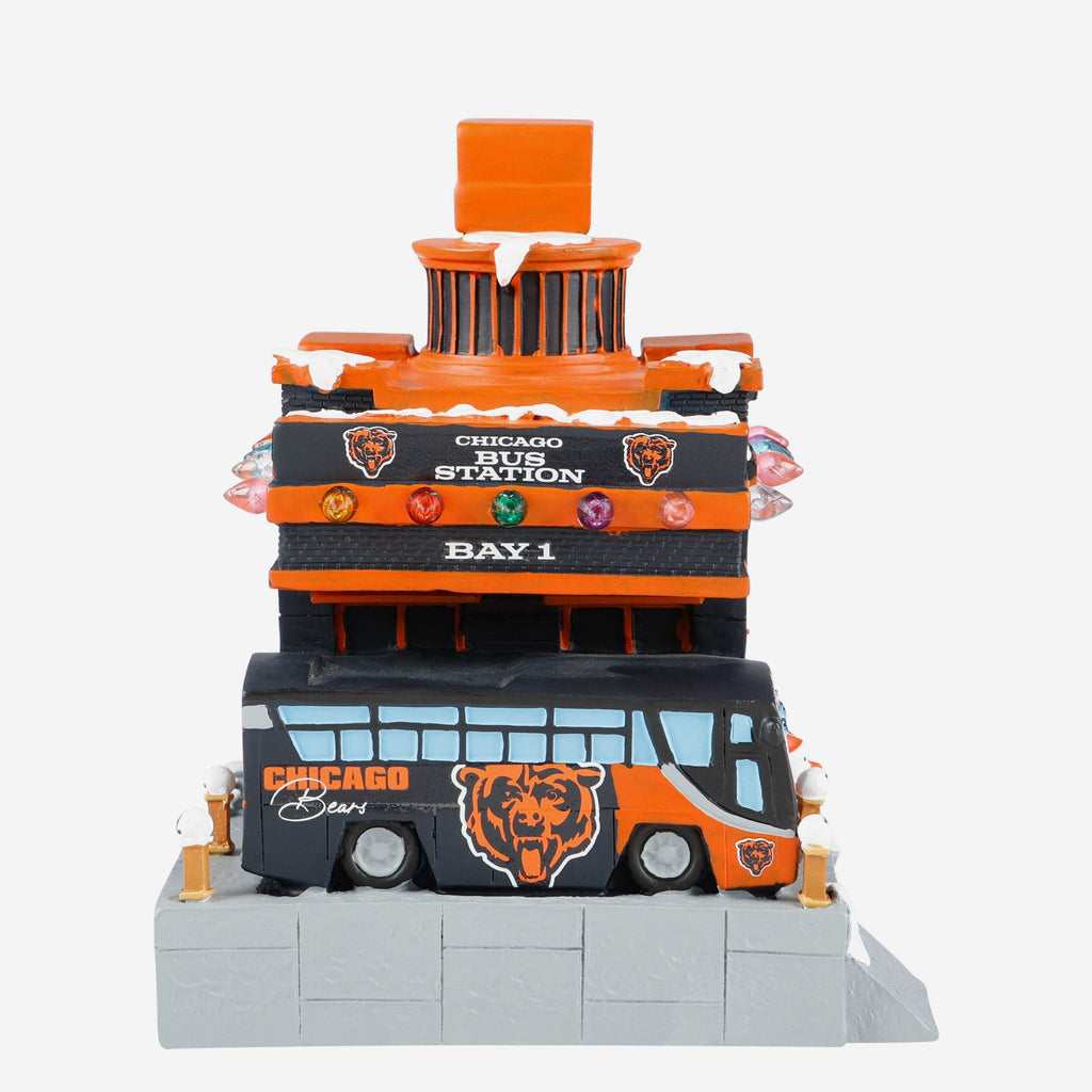 Chicago Bears Light Up Resin Team Bus Station FOCO