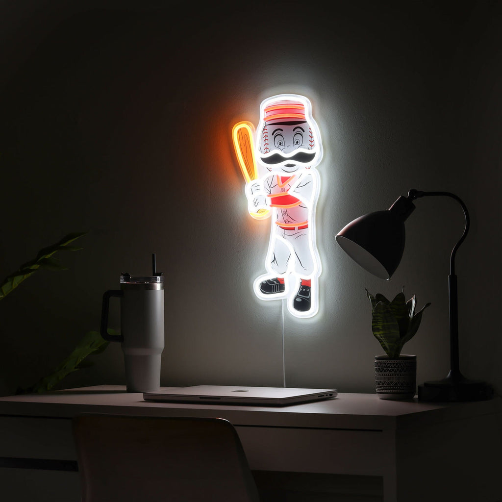 Mr Redlegs Cincinnati Reds LED Neon Light Up Mascot Sign FOCO