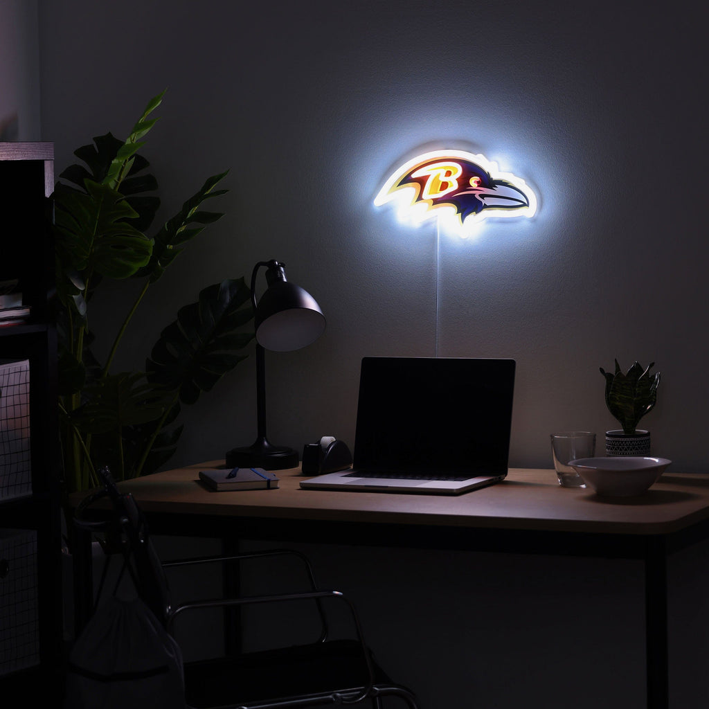 Baltimore Ravens LED Neon Light Up Team Logo Sign FOCO