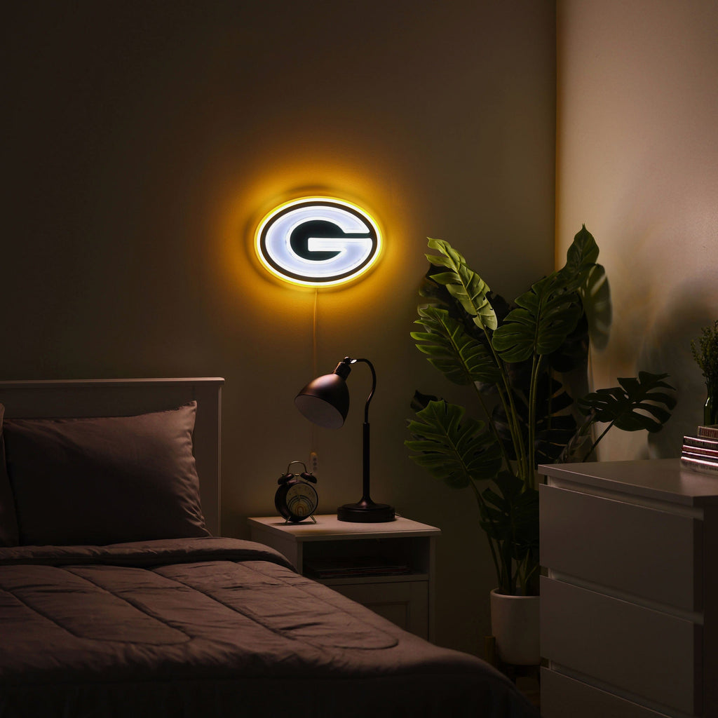 Green Bay Packers LED Neon Light Up Team Logo Sign FOCO