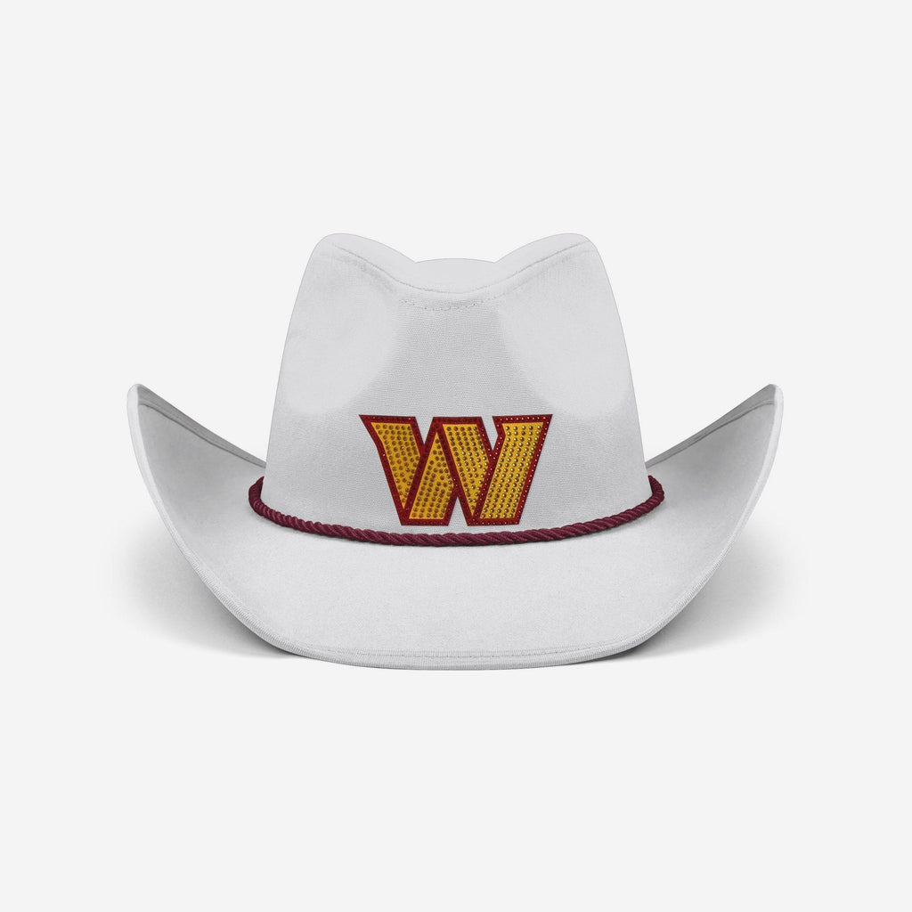 Washington Commanders White Rhinestone Logo Cowboy Hat FOCO
