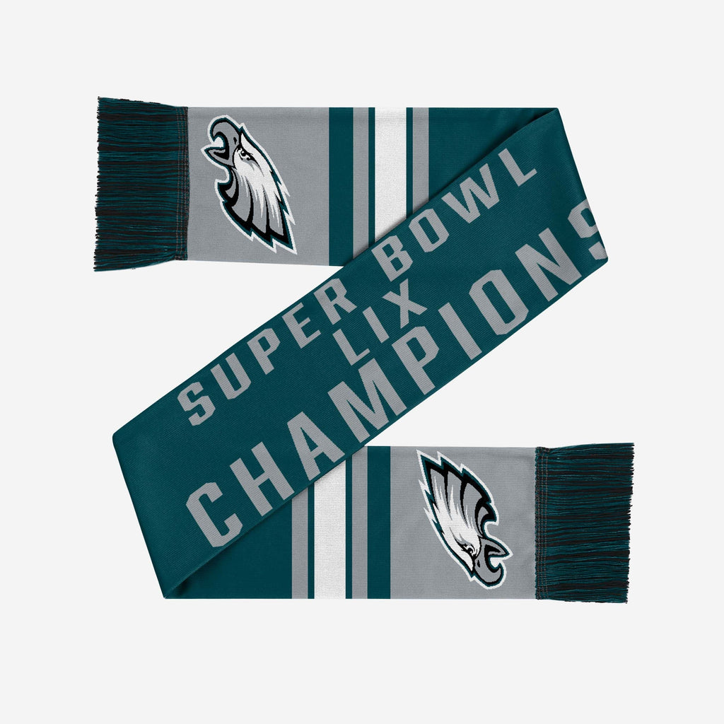 Philadelphia Eagles Super Bowl LIX Champions Acrylic Scarf FOCO