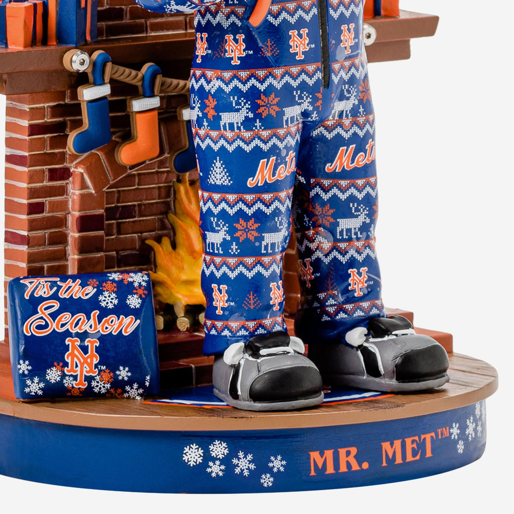 Mr Met New York Mets Holiday Mascot Bobblehead FOCO