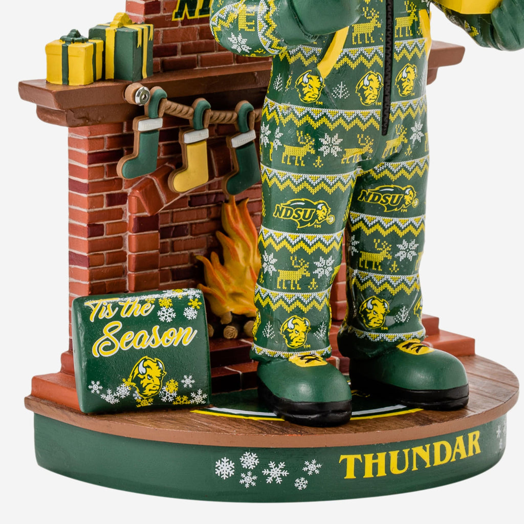 Thundar North Dakota State Bison Holiday Mascot Bobblehead FOCO
