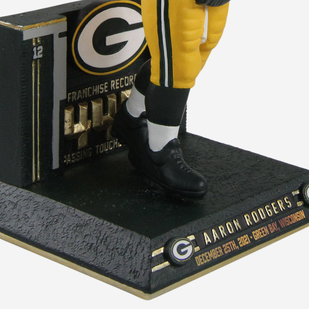 Aaron Rodgers Green Bay Packers Franchise Touchdown Record Bobblehead FOCO