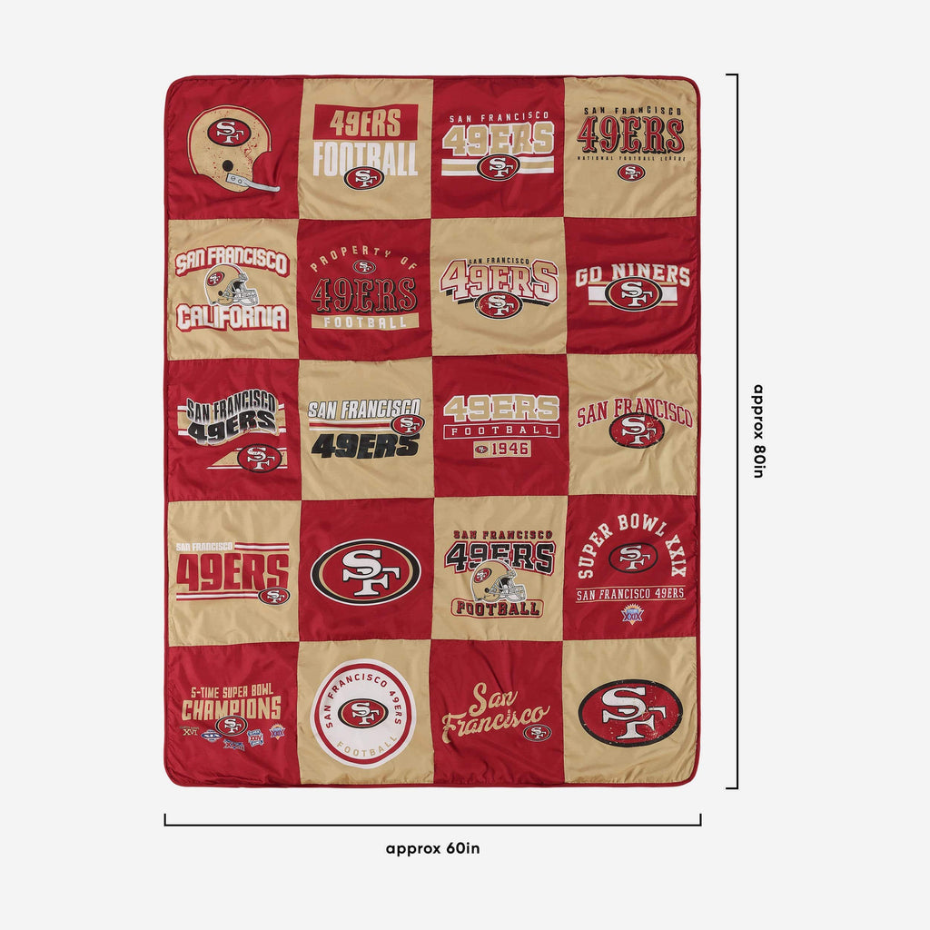 San Francisco 49ers Team Pride Patches Quilt FOCO