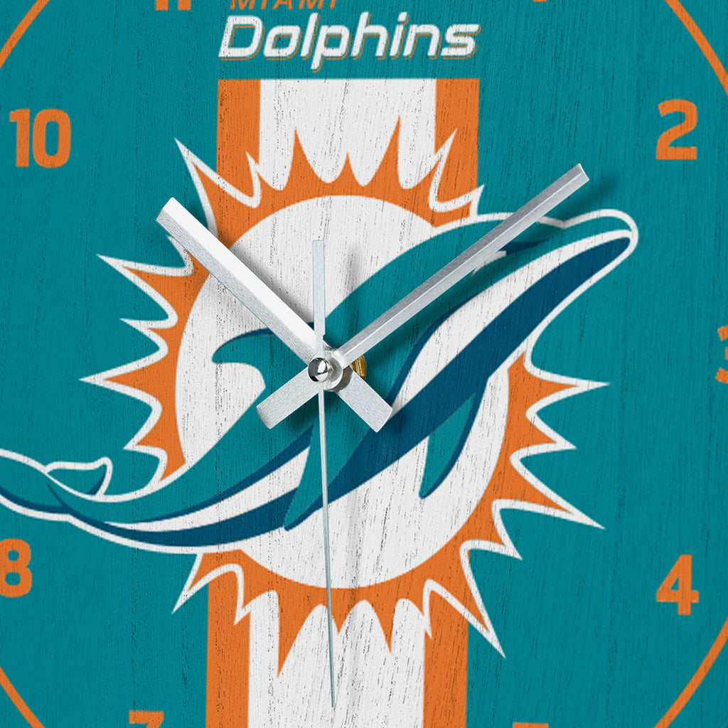 Miami Dolphins Team Stripe Clock FOCO