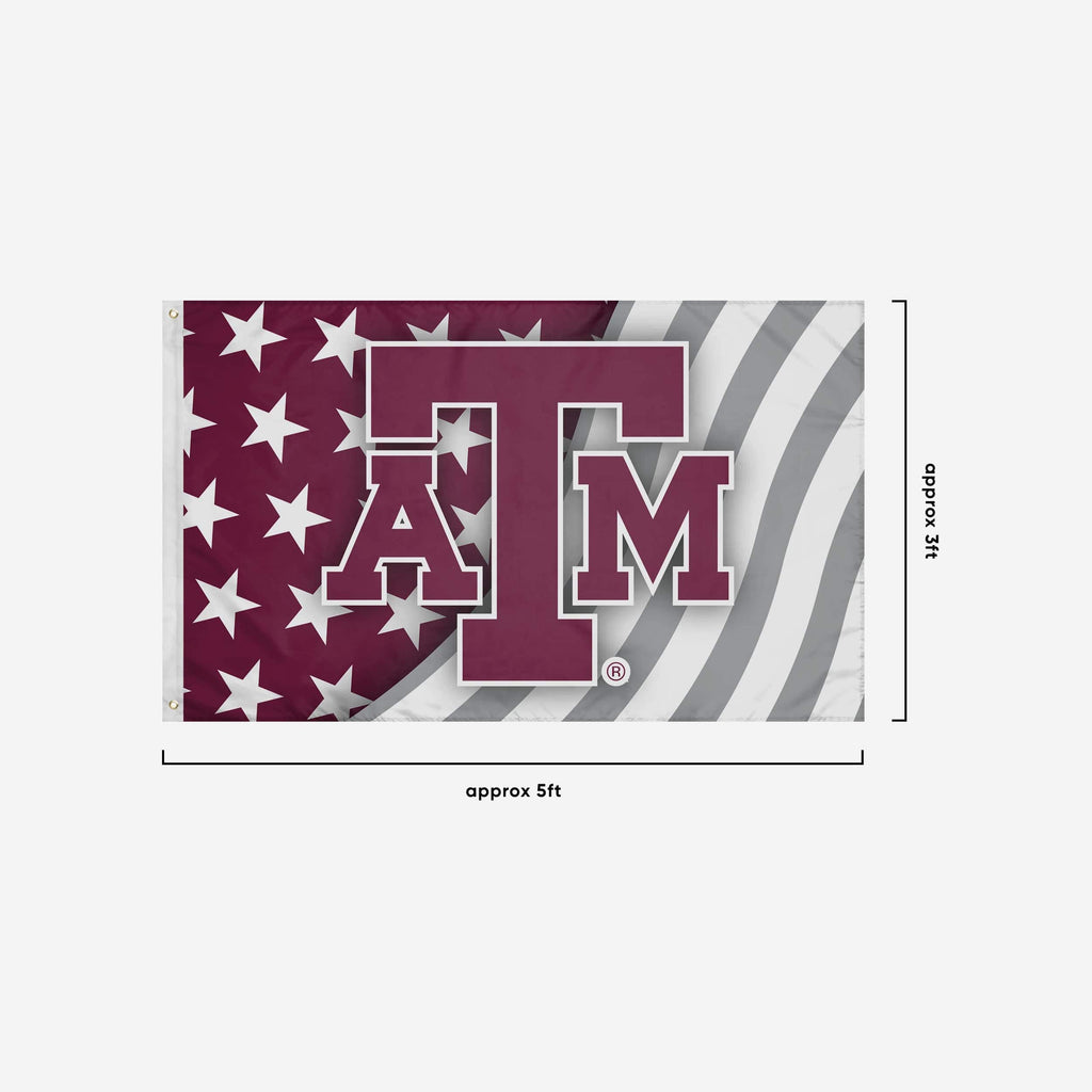 Texas A&M Aggies Americana Horizontal Flag FOCO