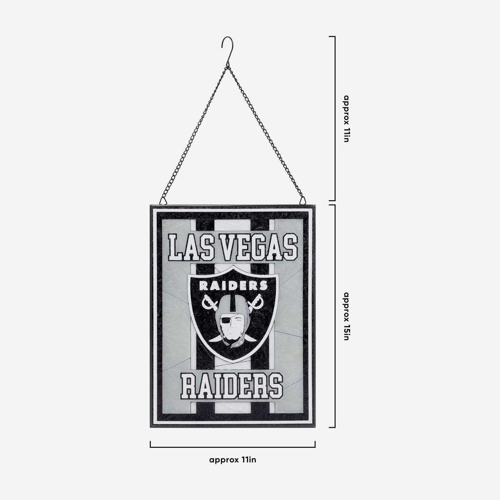 Las Vegas Raiders Team Stripe Stain Glass Sign FOCO