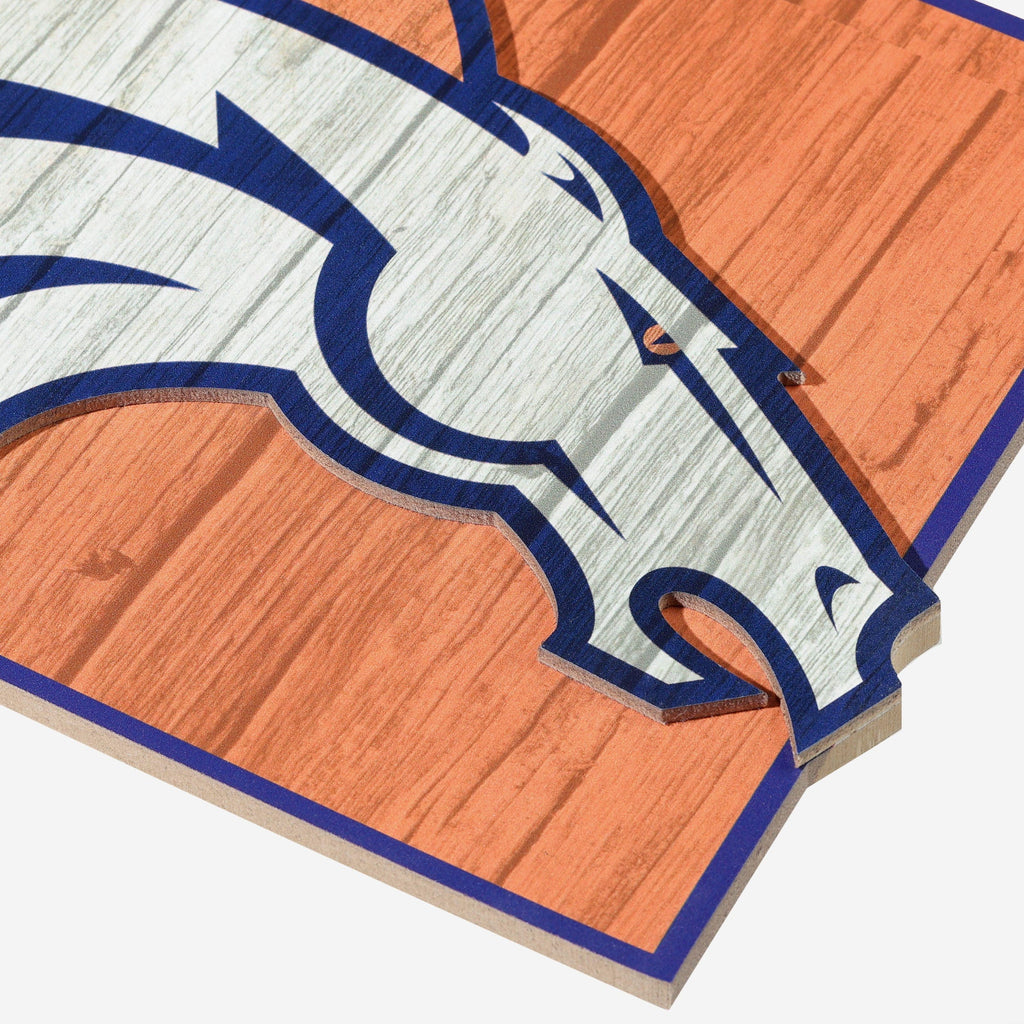 Denver Broncos Wood State Sign FOCO