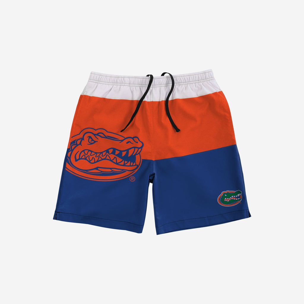 Florida Gators 3 Stripe Big Logo Swimming Trunks FOCO